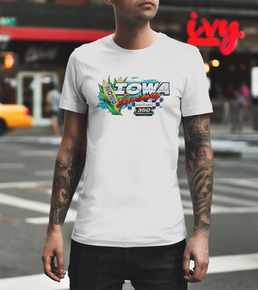 Iowa Speedway 2026 Iowa Corn 350 Powered By Ethanol Racing Event Corn Motif T-Shirt