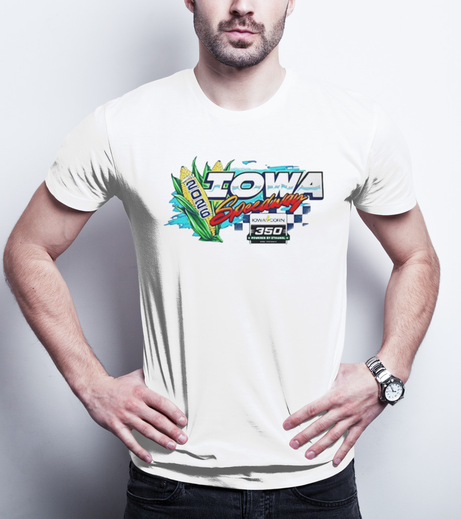 Iowa Speedway 2026 Iowa Corn 350 Powered By Ethanol Racing Event Corn Motif T-Shirt