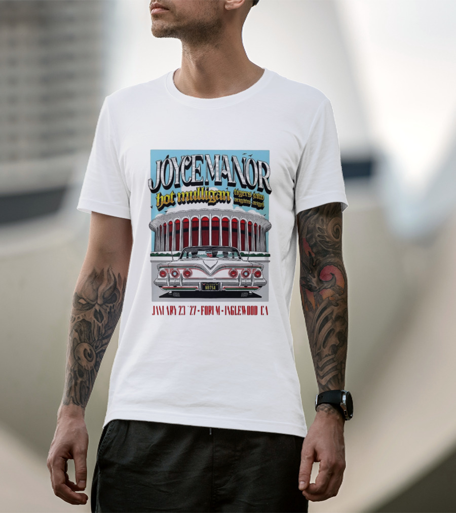 Joyce Manor Hot Mulligan Tigers Jaw Origami Angel Inglewood CA Jan 23 2027 Concert Event T-Shirt