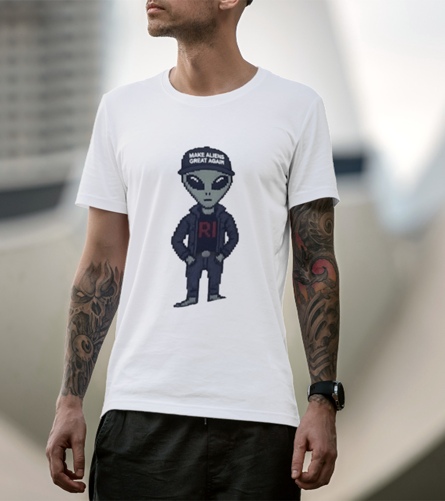 Make Aliens Great Again RI Pixel T-Shirt