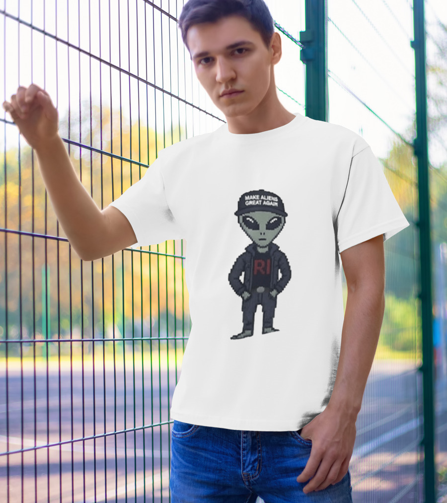 Make Aliens Great Again RI Pixel T-Shirt