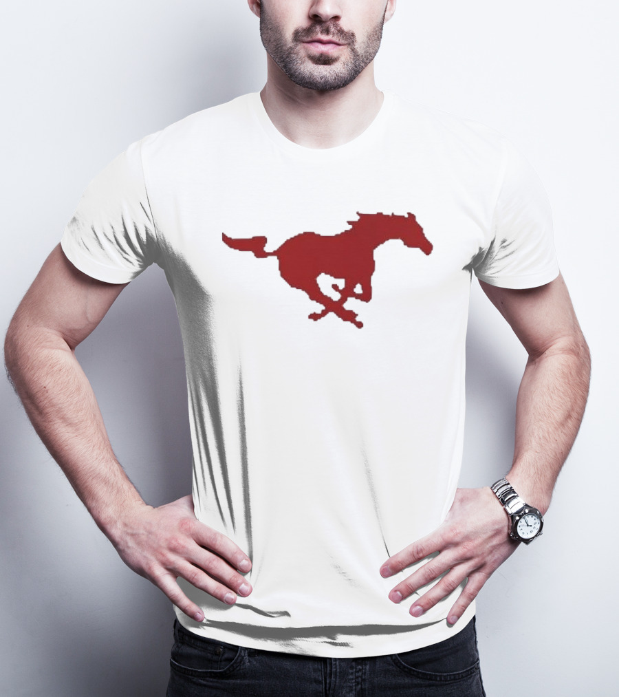 Mustang Red Galloping Horse T-Shirt
