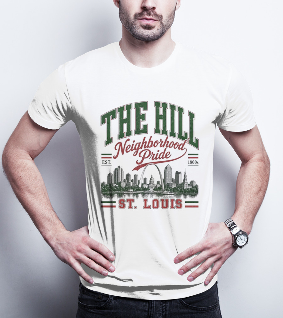 The Hill Neighborhood Pride Est 1894 St. Louis Skyline Heritage T-Shirt