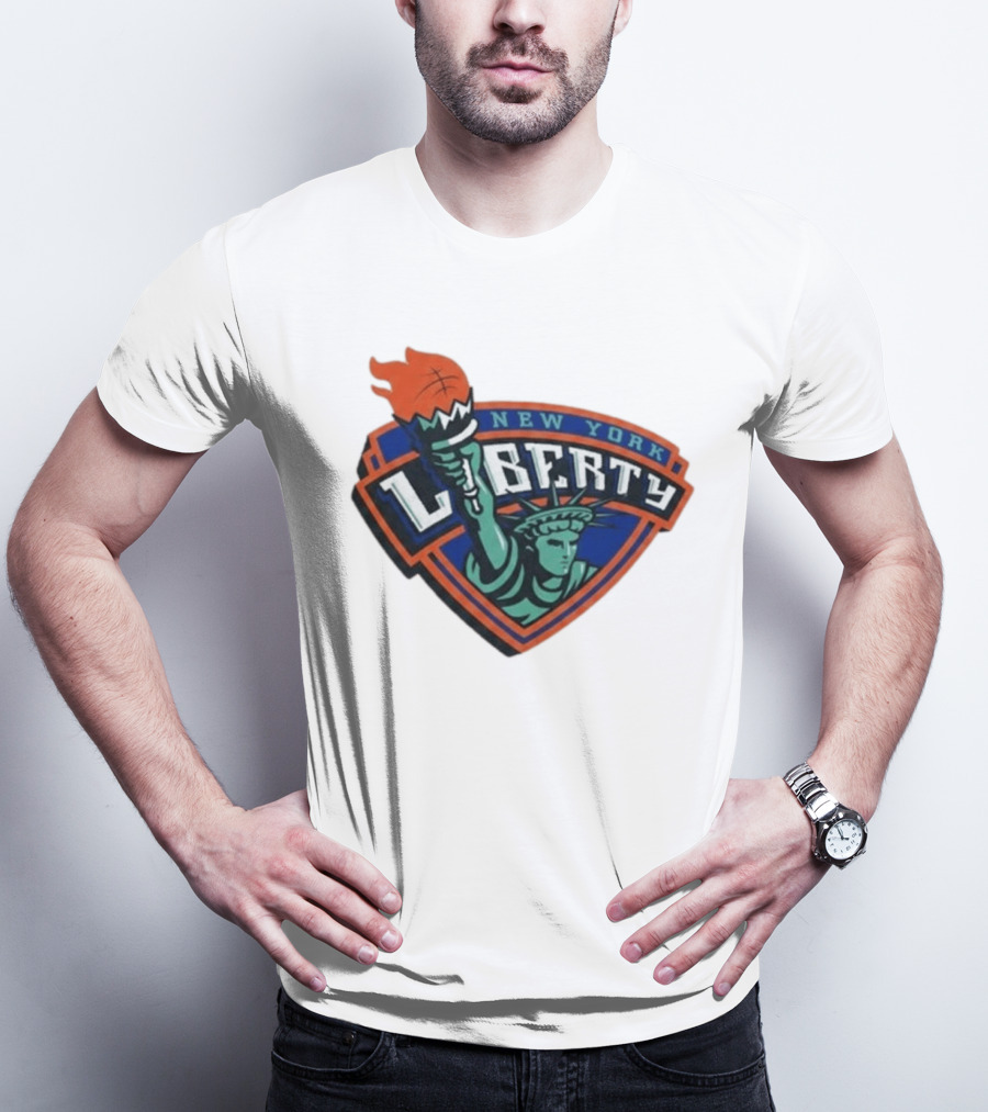New York Liberty Leonie Fiebich Barclays Center Basketball Team T-Shirt