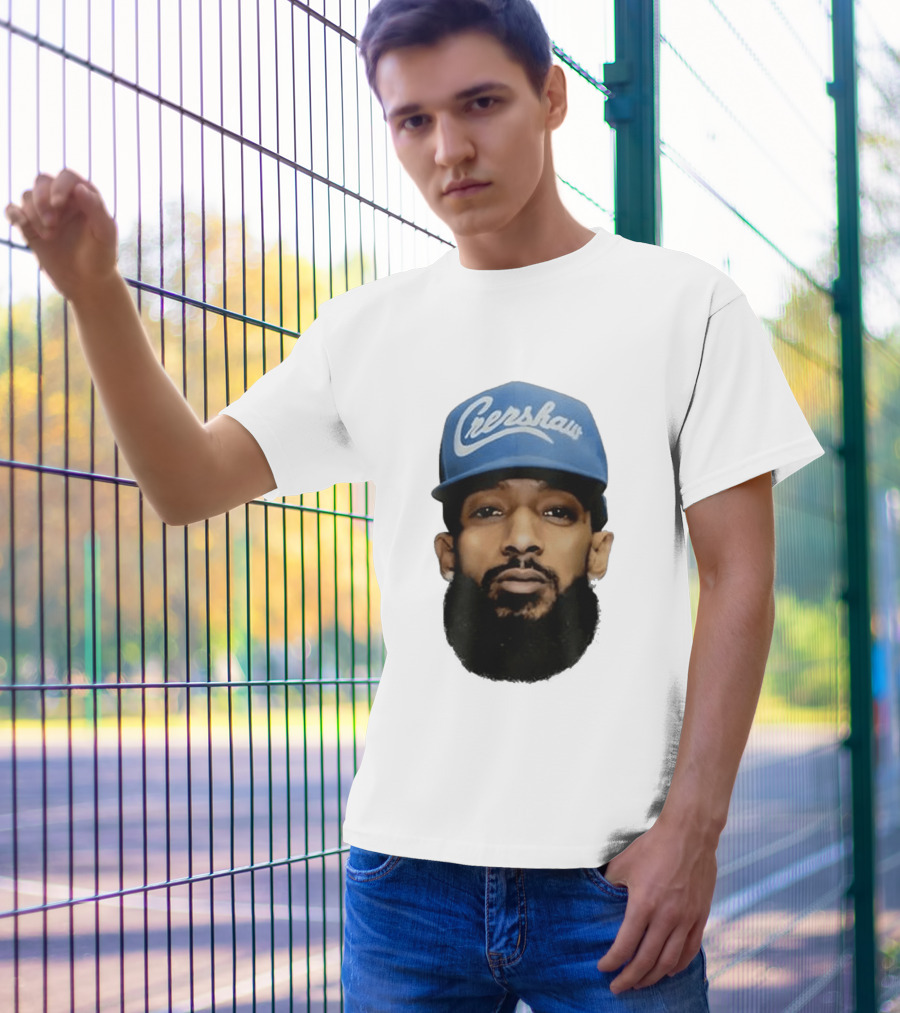 Nipsey Hussle Crenshaw Blue Cap T-Shirt