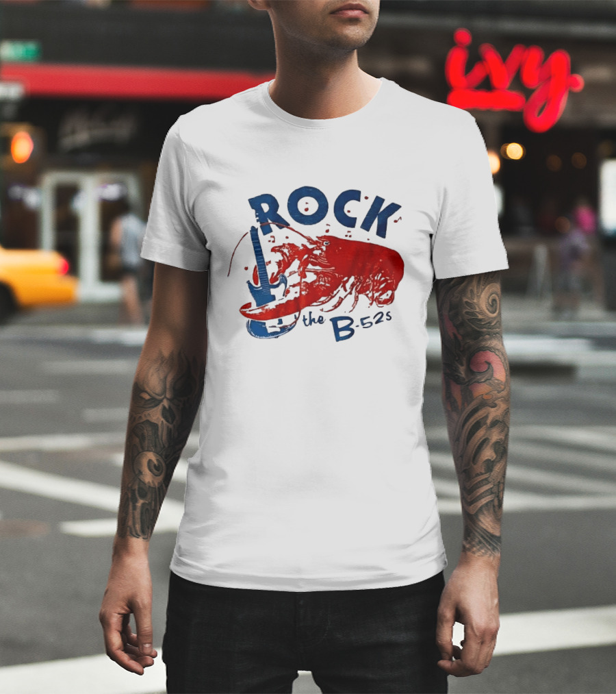 Rock The B 52s Lobster Guitar Music T-Shirt