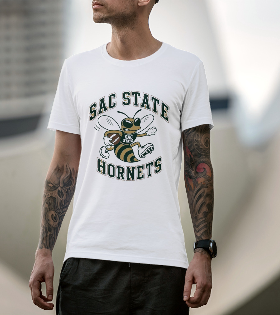 Sac State Hornets Football Cartoon T-Shirt
