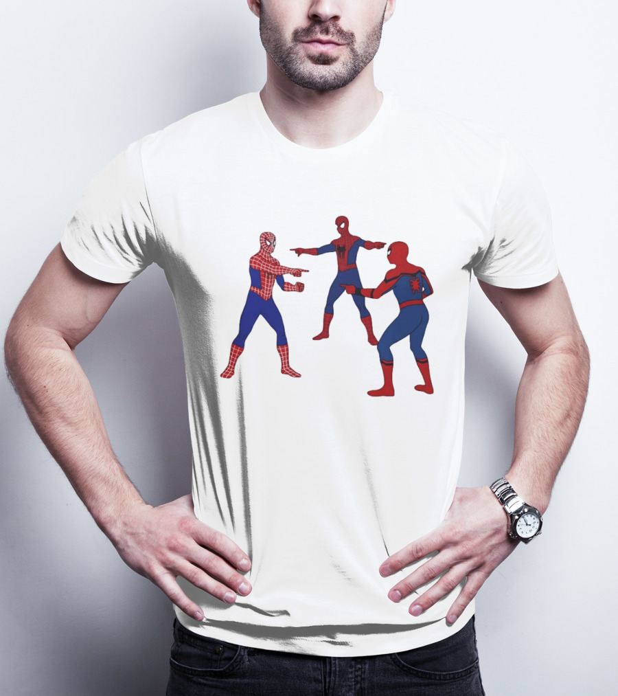 Spiderman Pointing Meme Marvel Superhero Comic Book Iconic Scene 2026 T-Shirt