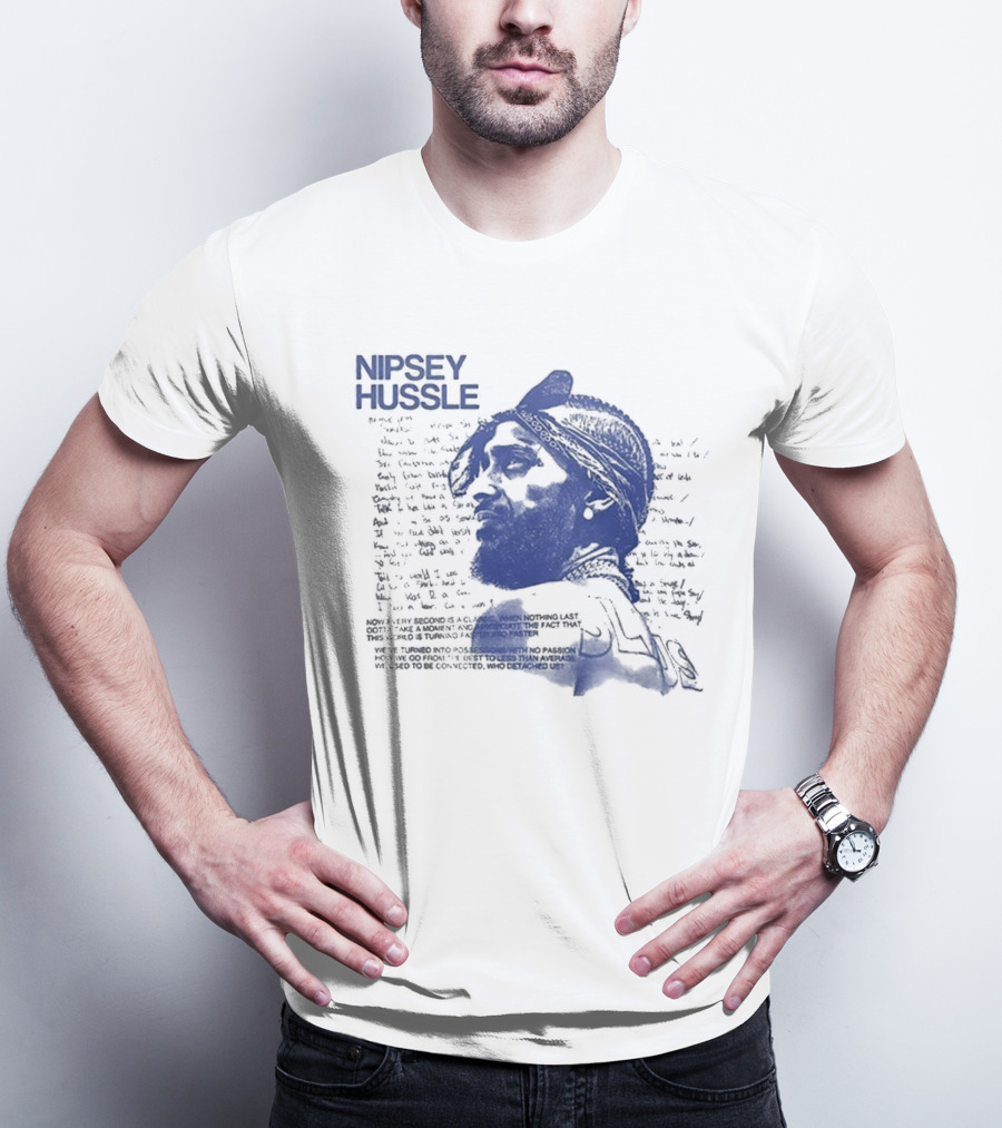 Nipsey Hussle Prolific Edition Blue Typography Profile T-Shirt