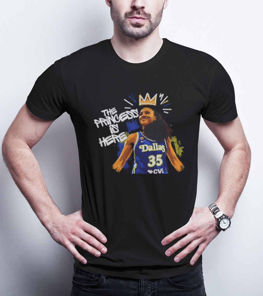Azzi Fudd Dallas Wings The Princess Is Here Basketball Player 35 T-Shirt