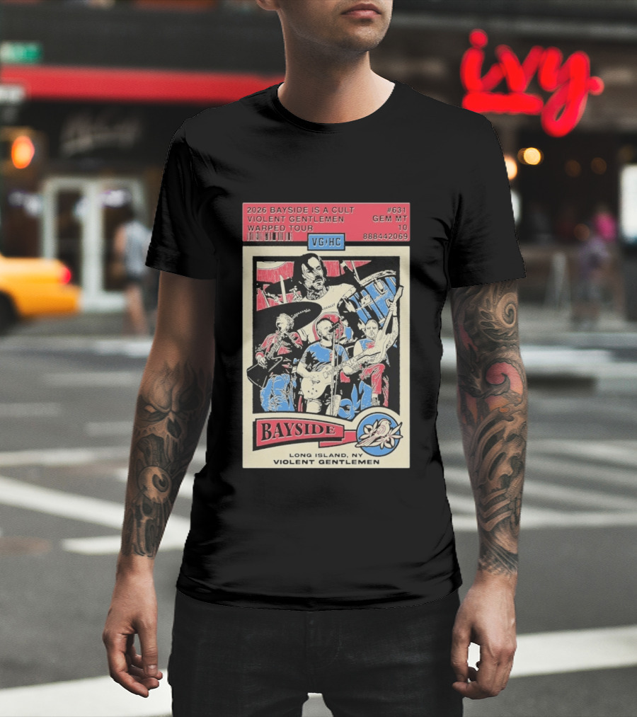 2026 Bayside Is A Cult Violent Gentlemen Warped Tour Long Island NY T-Shirt