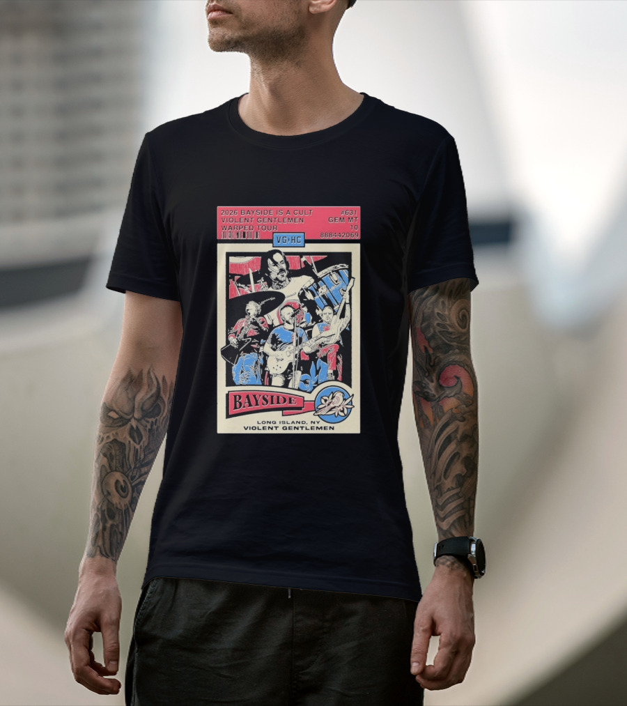 2026 Bayside Is A Cult Violent Gentlemen Warped Tour Long Island NY T-Shirt
