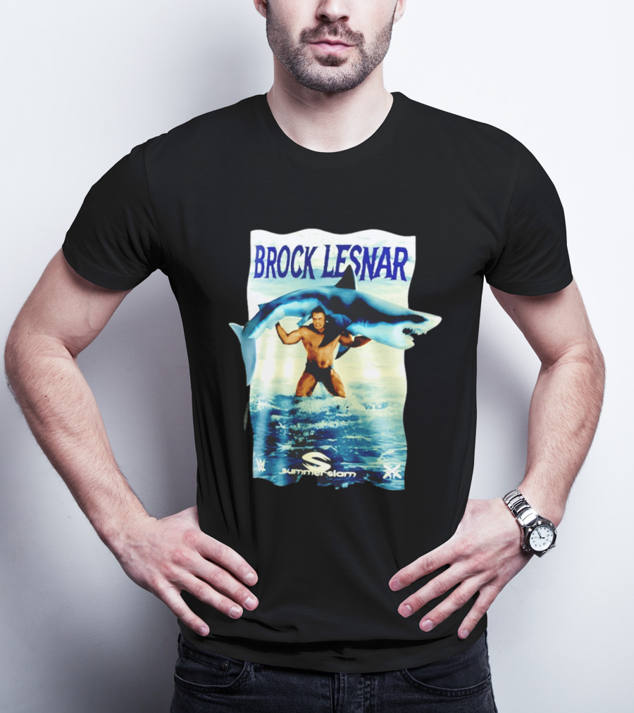 Brock Lesnar SummerSlam 2003 Shark WWE Wrestling Event T-Shirt