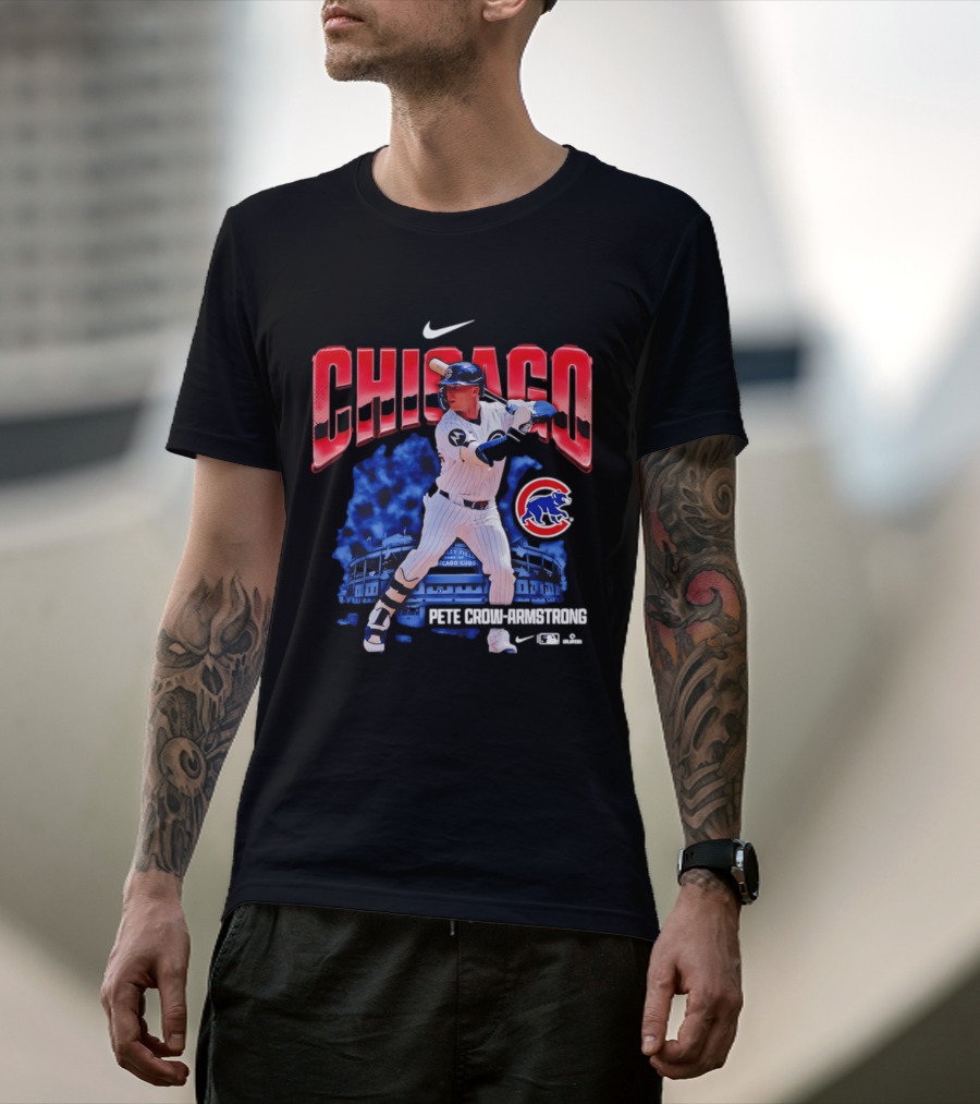 Chicago Cubs Pete Crow Armstrong Nike Wrigley Field Player Action T-Shirt