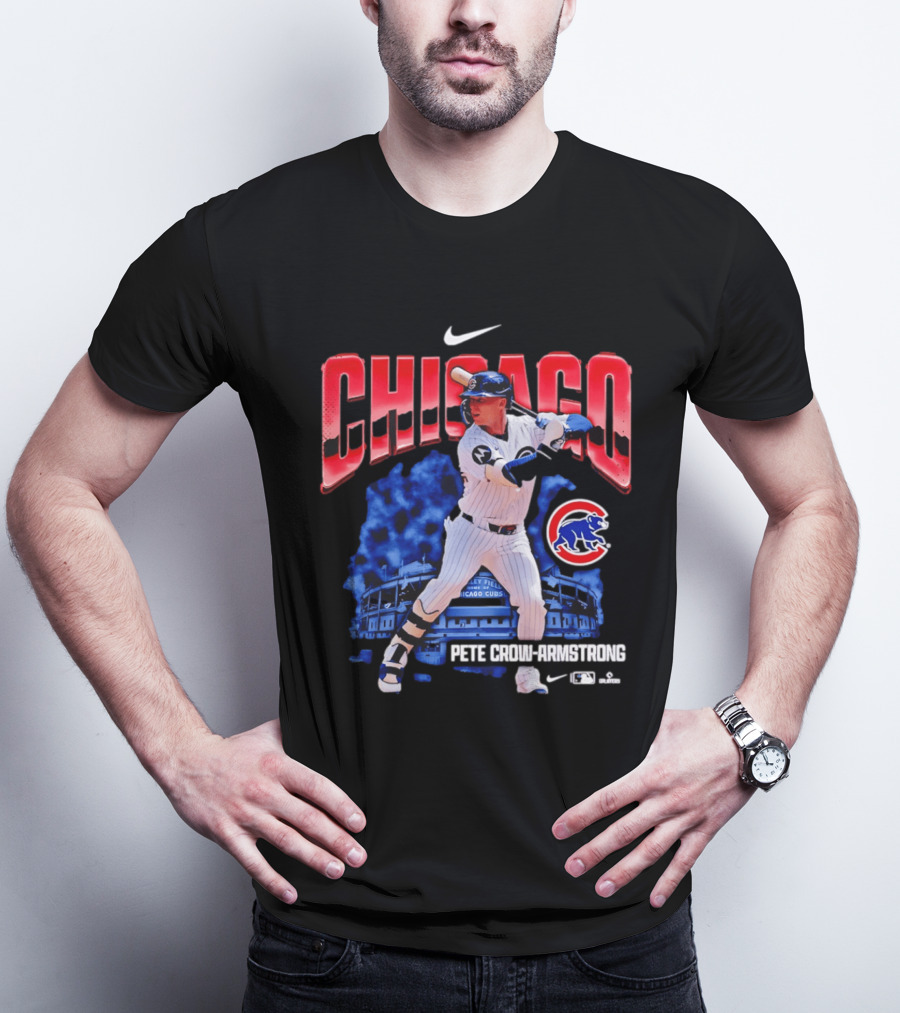 Chicago Cubs Pete Crow Armstrong Nike Wrigley Field Player Action T-Shirt
