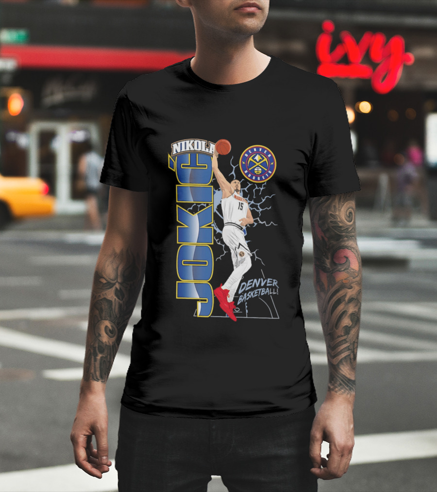 Denver Nuggets Nikola Jokić Basketball Dunk T-Shirt