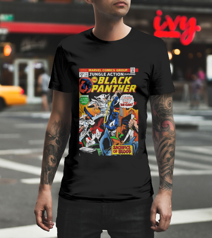 Jungle Action Featuring The Black Panther Marvel Comics Epic Sacrifice Of Blood T-Shirt