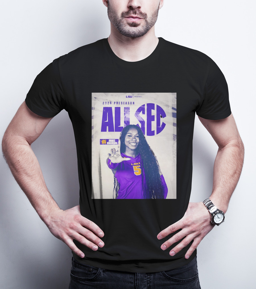 2026 Preseason All SEC Jurnee Robinson LSU Volleyball No 5 T-Shirt