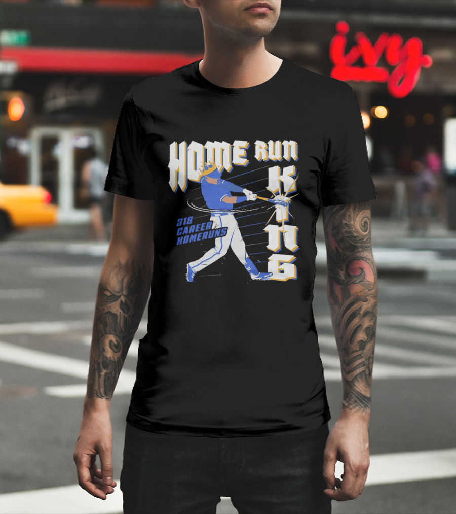 Kansas City Royals Home Run King 318 Career Homeruns Player With Crown T-Shirt