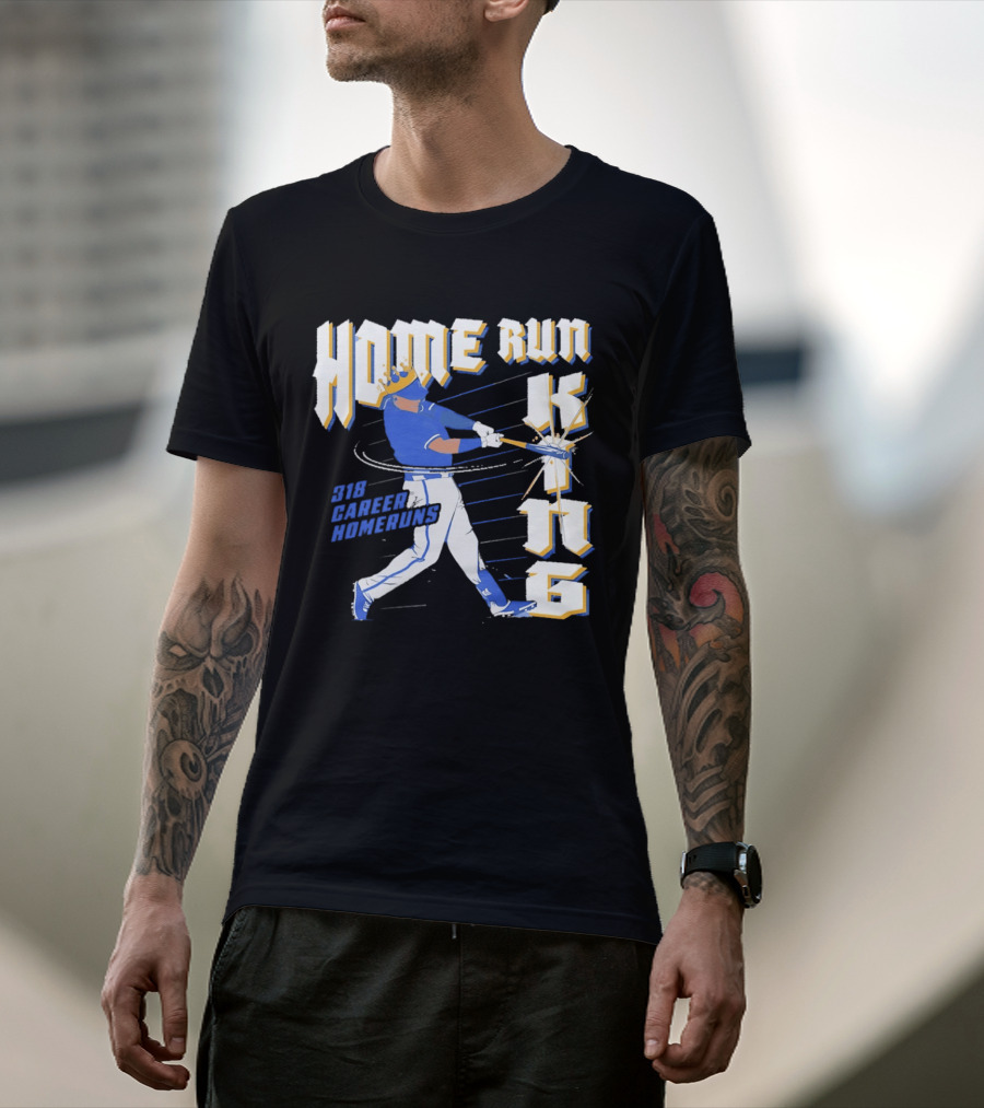 Kansas City Royals Home Run King 318 Career Homeruns Player With Crown T-Shirt