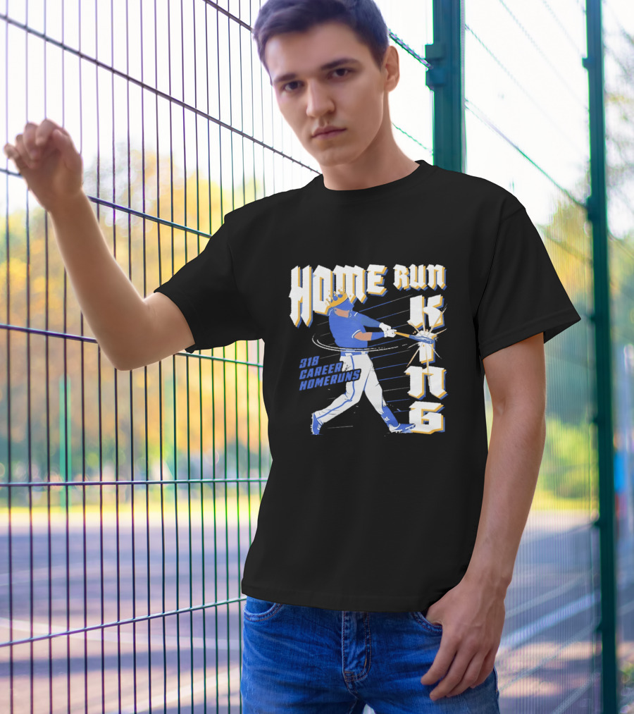 Kansas City Royals Home Run King 318 Career Homeruns Player With Crown T-Shirt