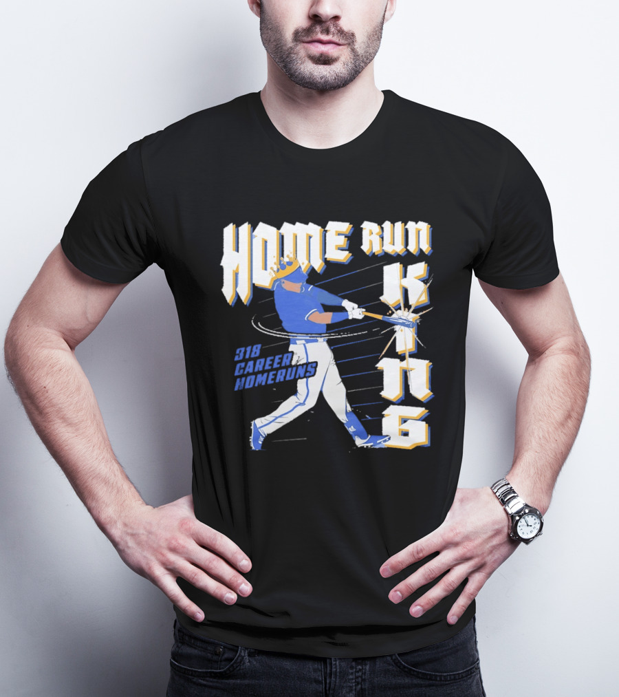 Kansas City Royals Home Run King 318 Career Homeruns Player With Crown T-Shirt