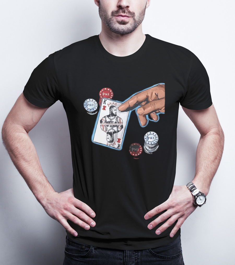 Philadelphia 76ers LeBron James King Playing Card Poker Chip NBA PHI T-Shirt