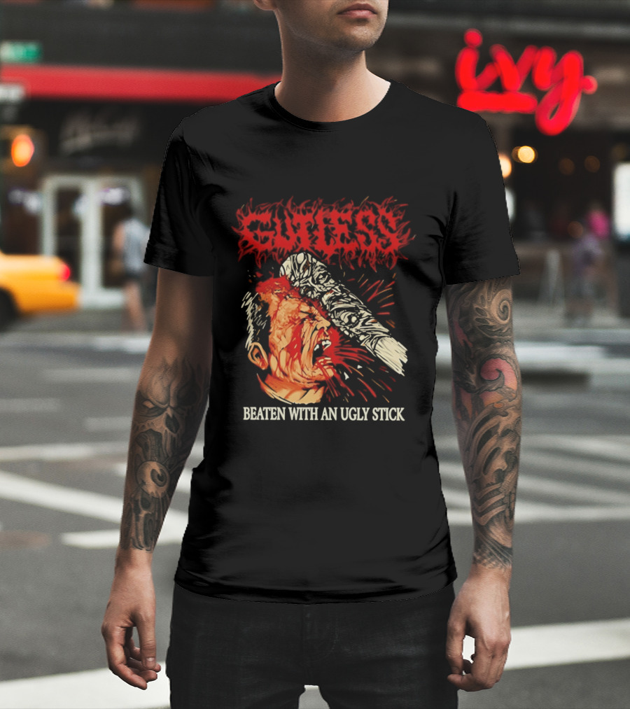 Gutless Beaten With An Ugly Stick Bloody T-Shirt