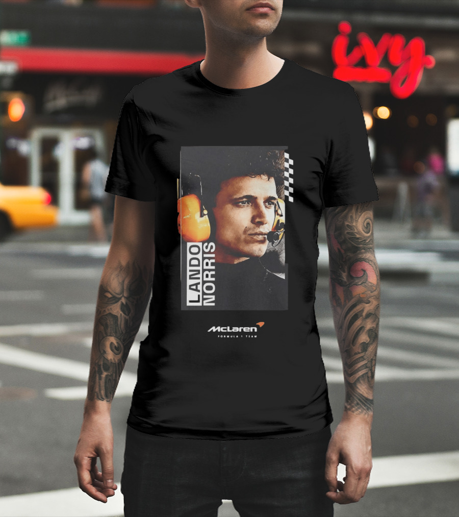 Lando Norris McLaren Formula 1 Team Racing Headset T-Shirt