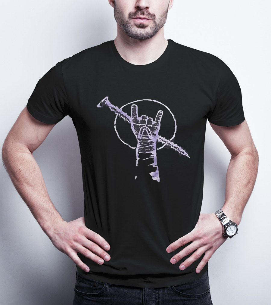 WWE Rock On Real Heels Live Forever Gesture T-Shirt