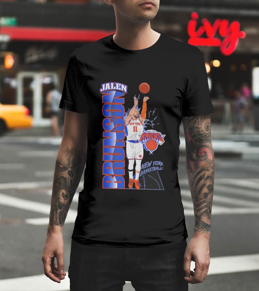New York Knicks Jalen Brunson Basketball Number 11 T-Shirt