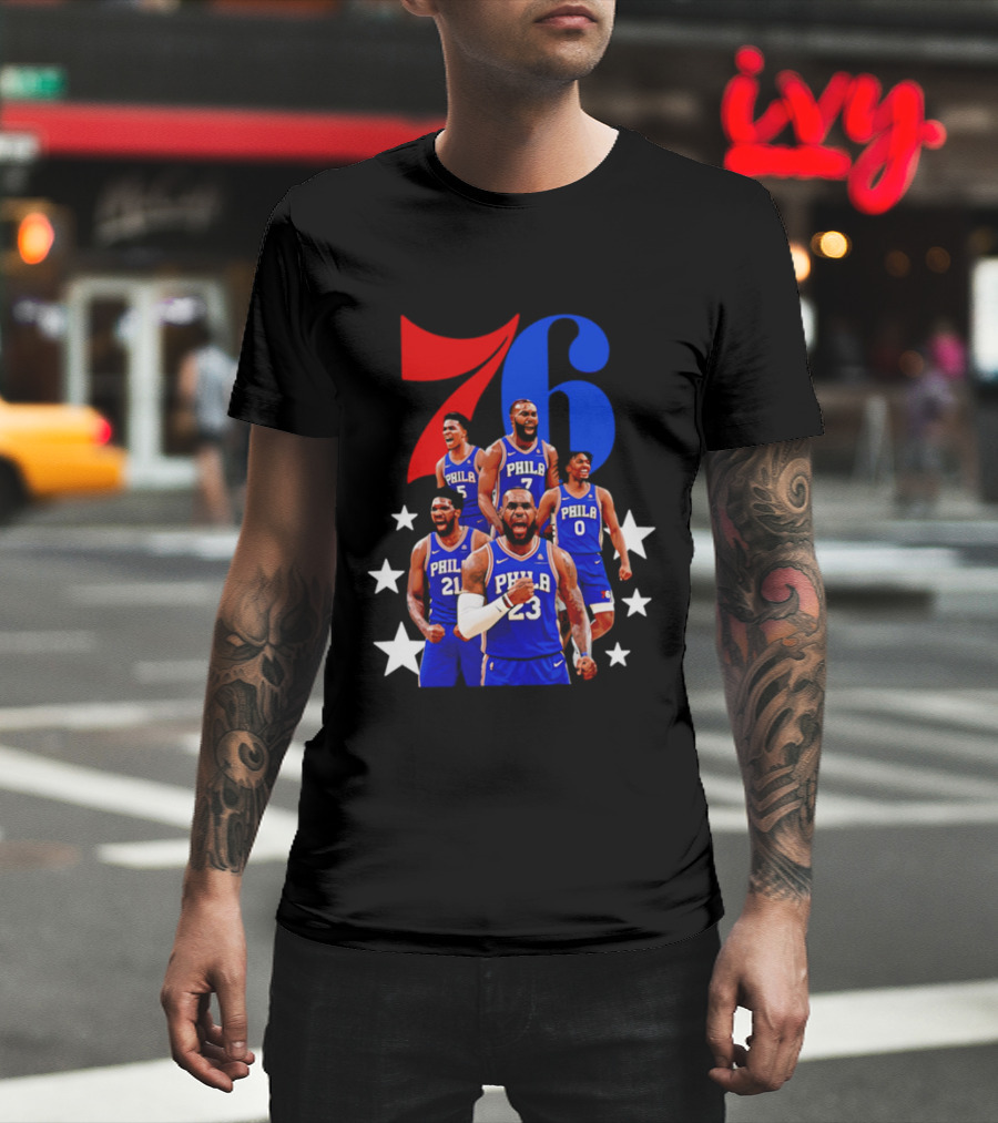 Philadelphia 76ers Players 23 21 7 0 Basketball Team Stars T-Shirt