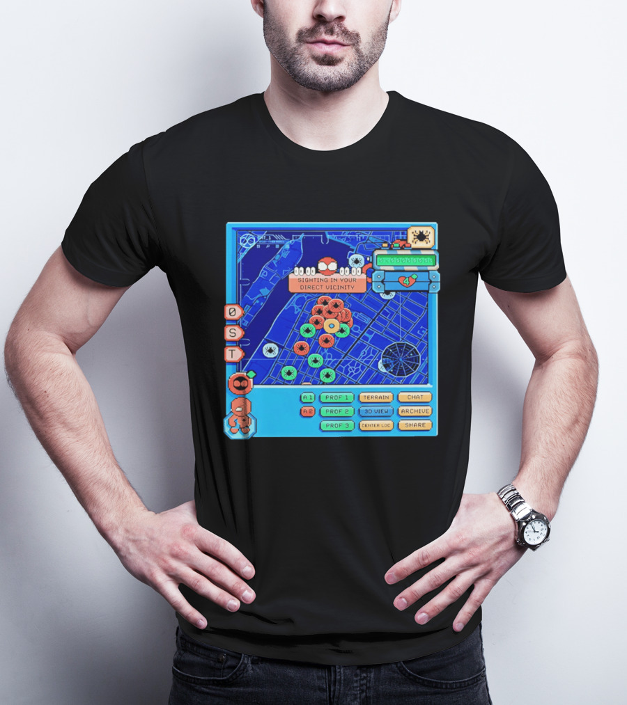 Sighting In Your Direct Vicinity Spider Man Pixel 00.00.00 T-Shirt