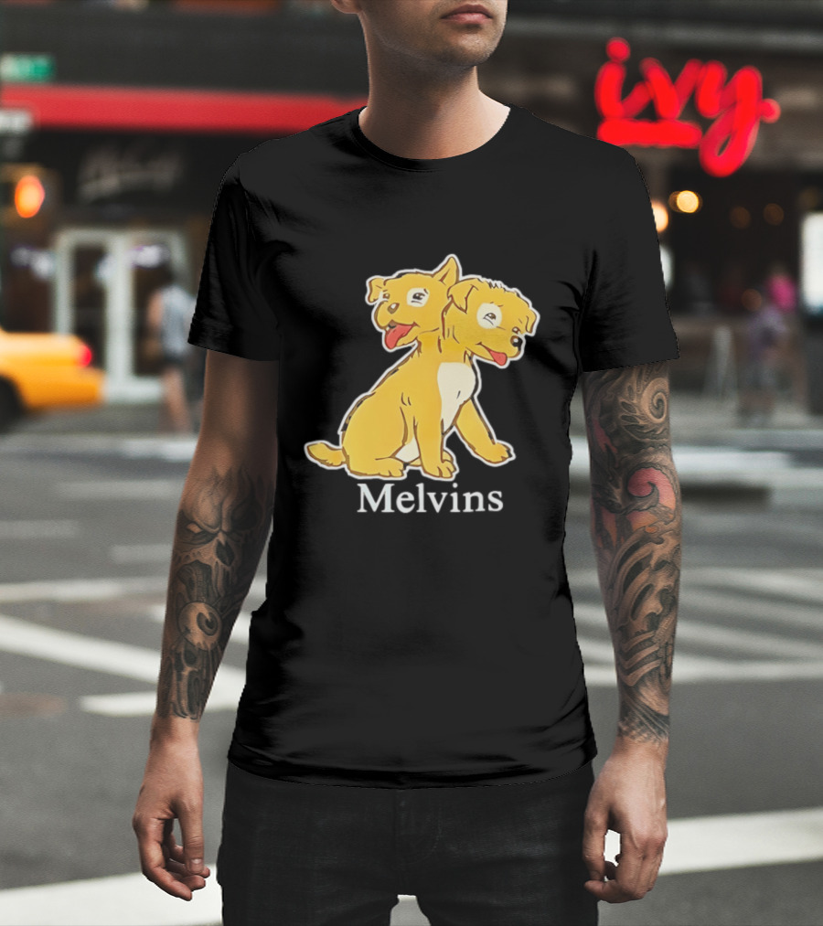 Melvins Two Headed Dog Cartoon T-Shirt