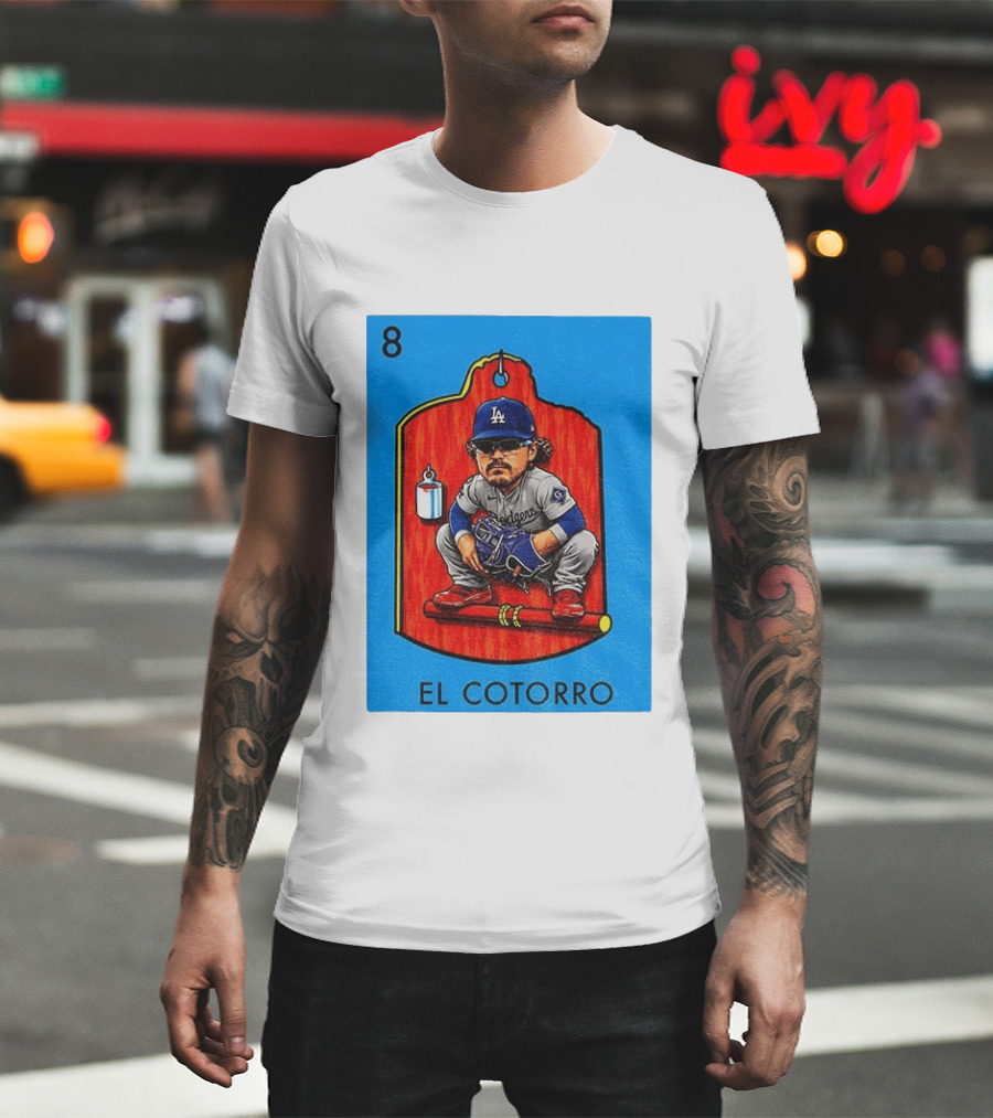 Joe Kelly Dodgers El Cotorro Loteria Card 8 T-Shirt