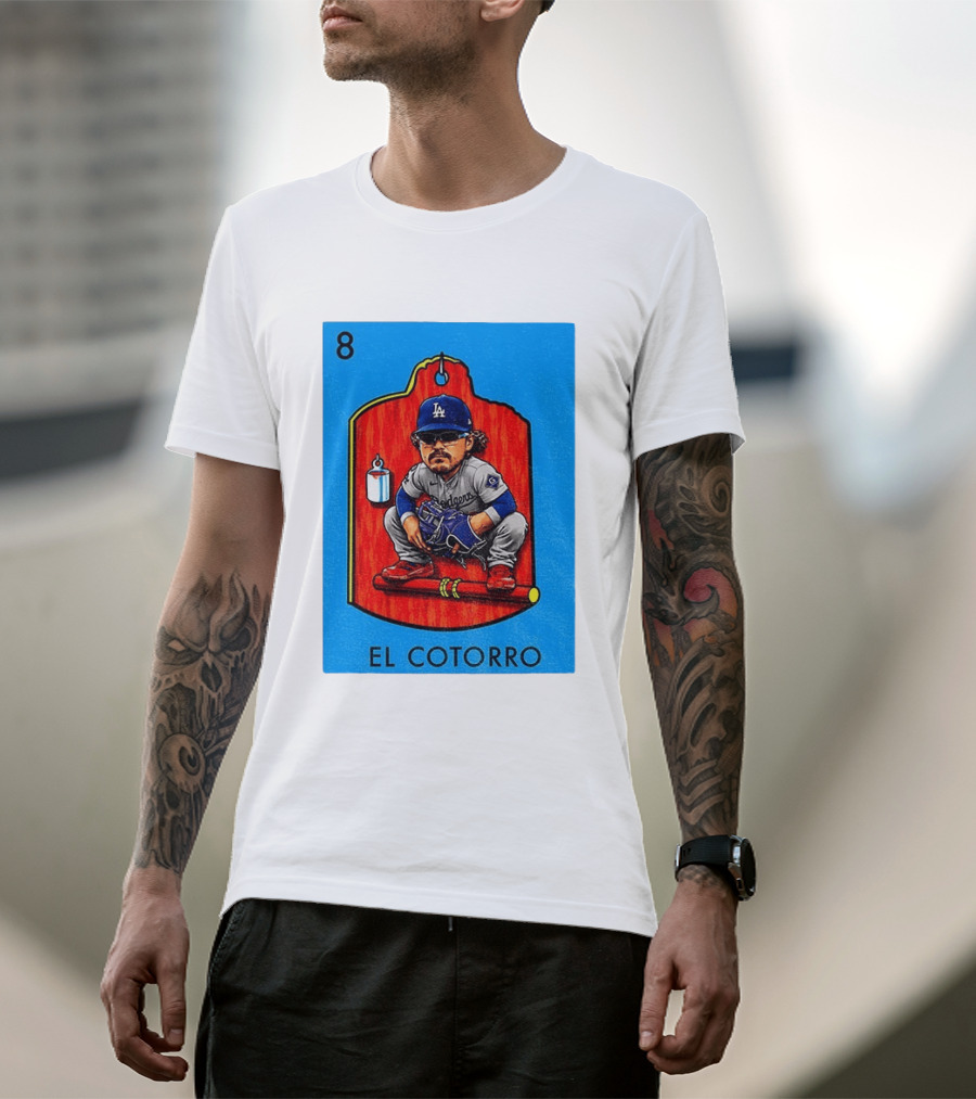 Joe Kelly Dodgers El Cotorro Loteria Card 8 T-Shirt