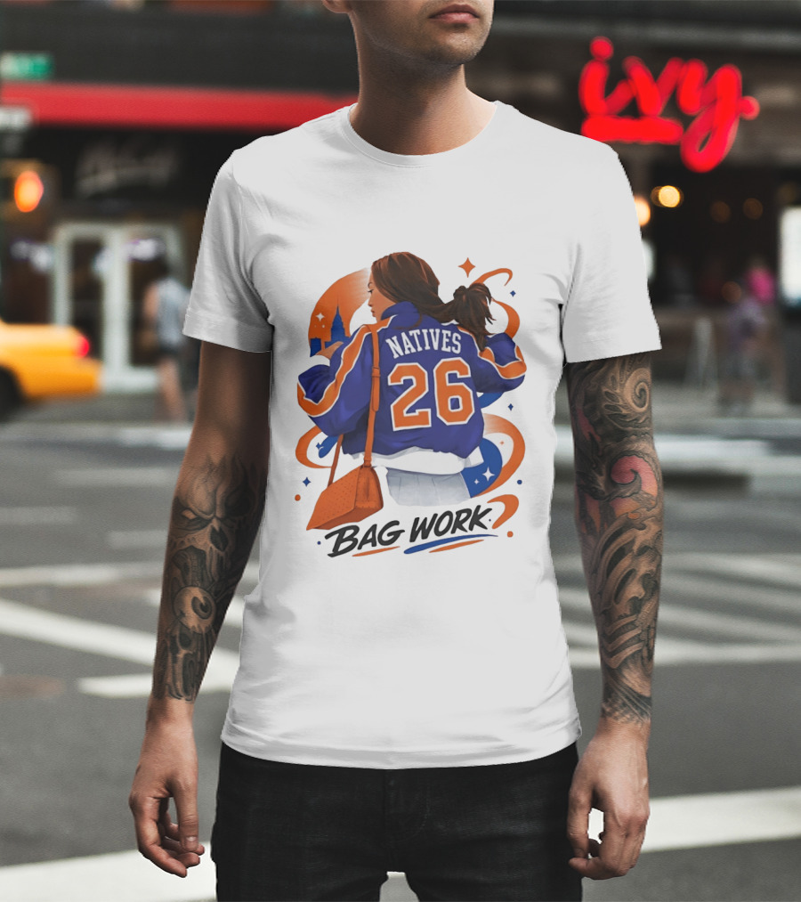 Jordyn Natives 26 Bag Work New York Knicks T-Shirt