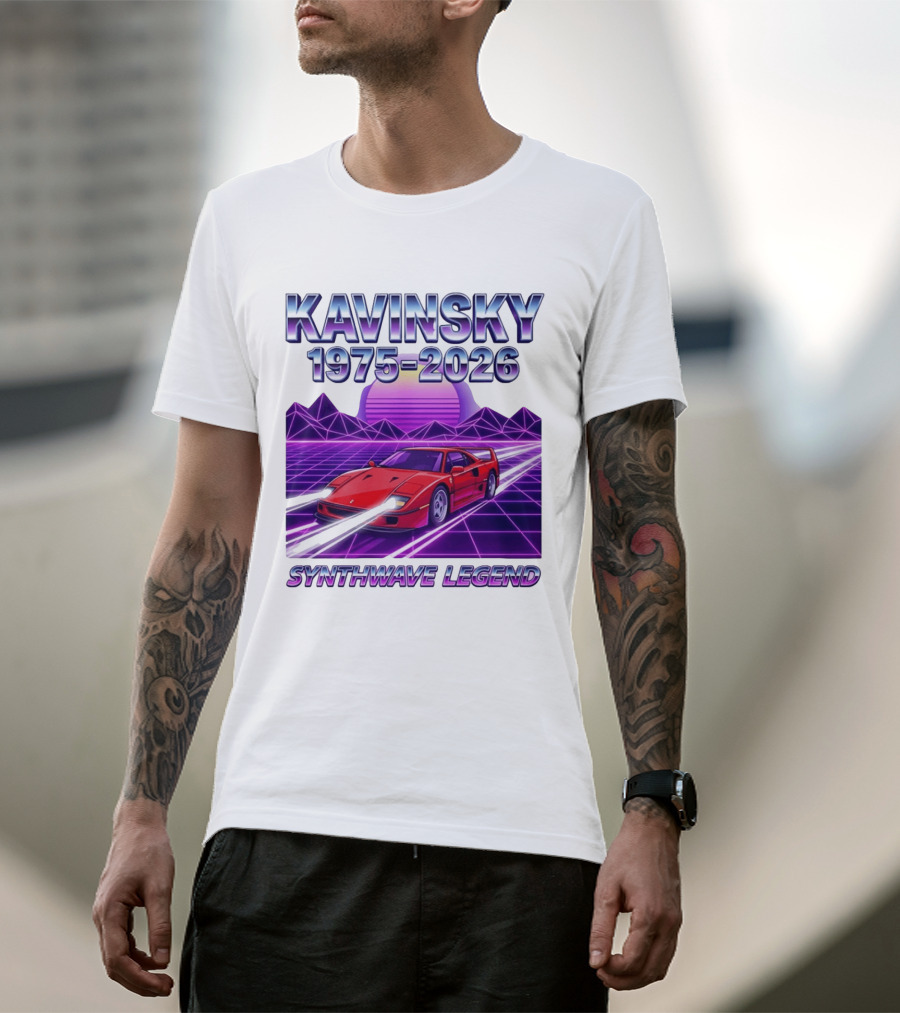 Kavinsky 1975 2026 Synthwave Legend Vaporwave Retro Car Aesthetic T-Shirt