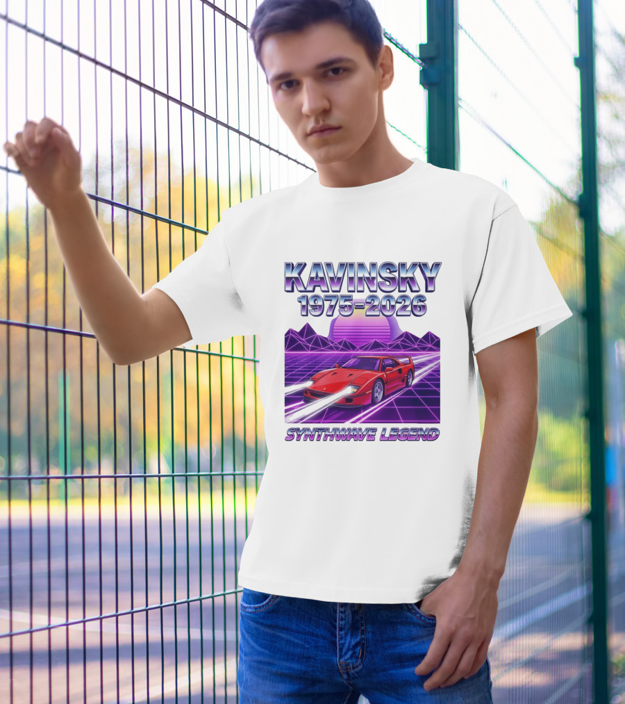 Kavinsky 1975 2026 Synthwave Legend Vaporwave Retro Car Aesthetic T-Shirt