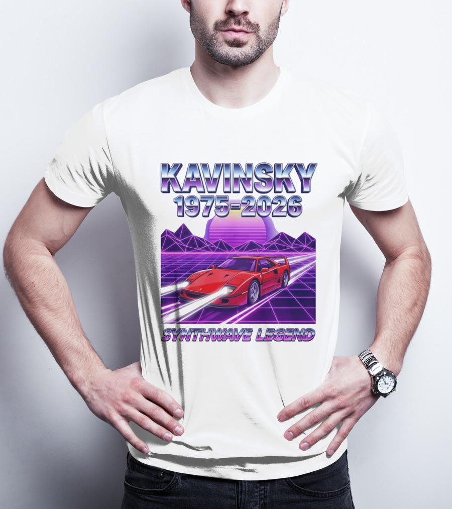 Kavinsky 1975 2026 Synthwave Legend Vaporwave Retro Car Aesthetic T-Shirt