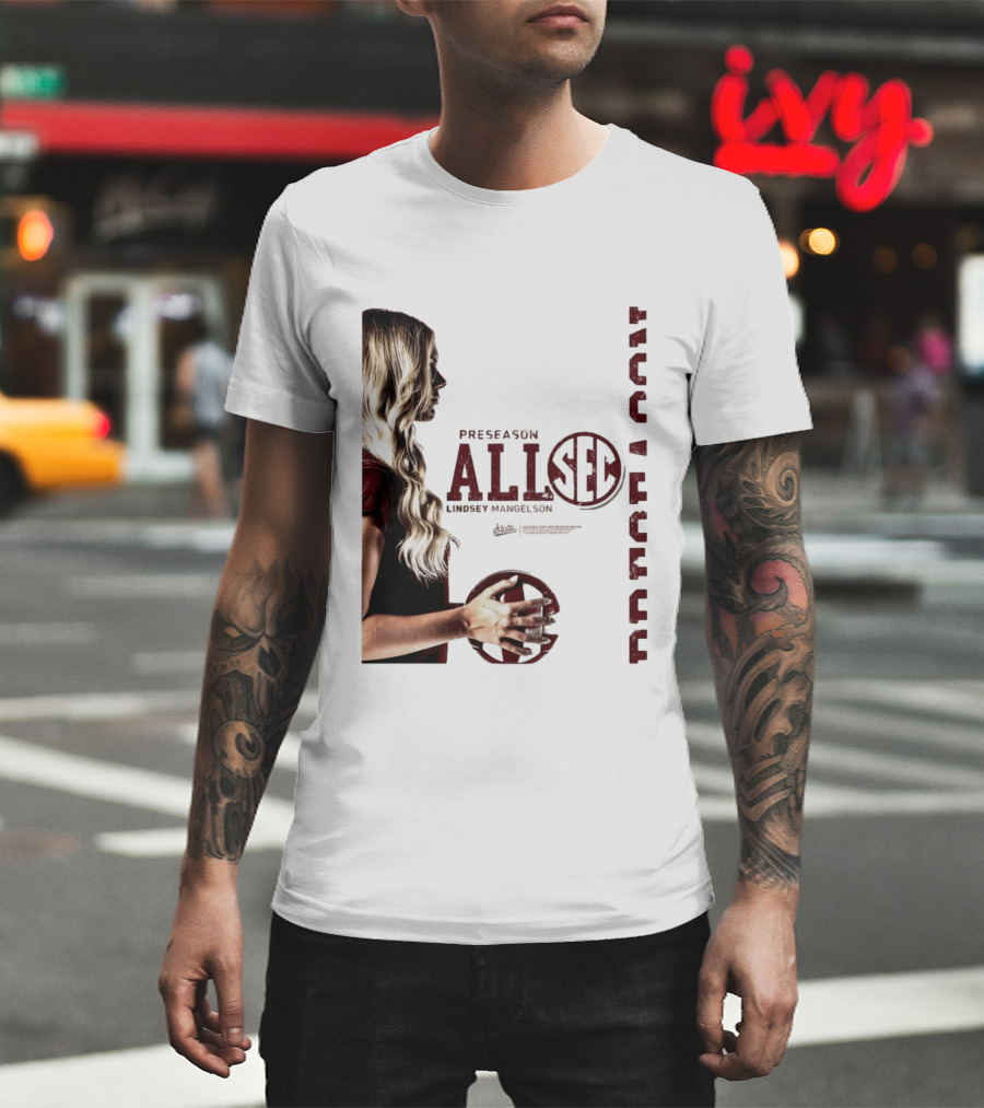 Preseason All SEC Lindsey Mangelson Mississippi State Volleyball 2026 T-Shirt