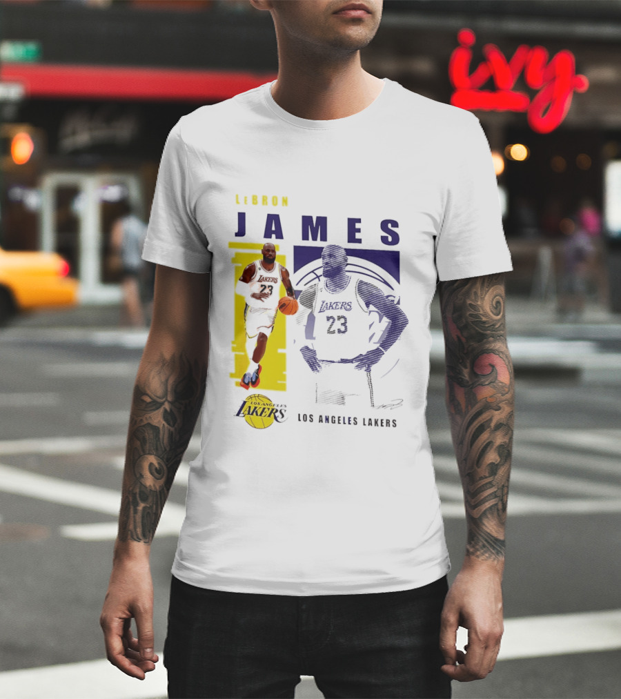 LeBron James Los Angeles Lakers Basketball Highlights 23 T-Shirt
