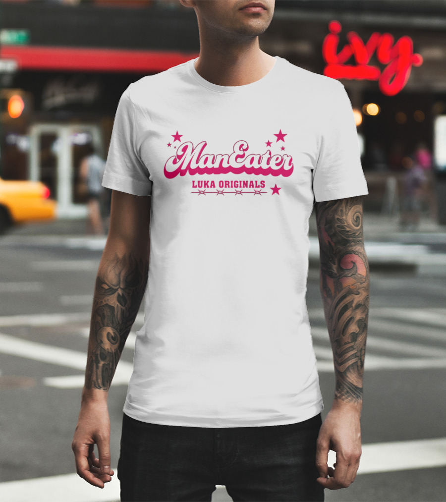 Man Eater Stars Luka Originals Bold Pink Sporty T-Shirt