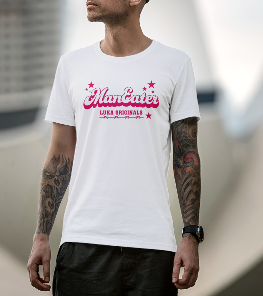 Man Eater Stars Luka Originals Bold Pink Sporty T-Shirt