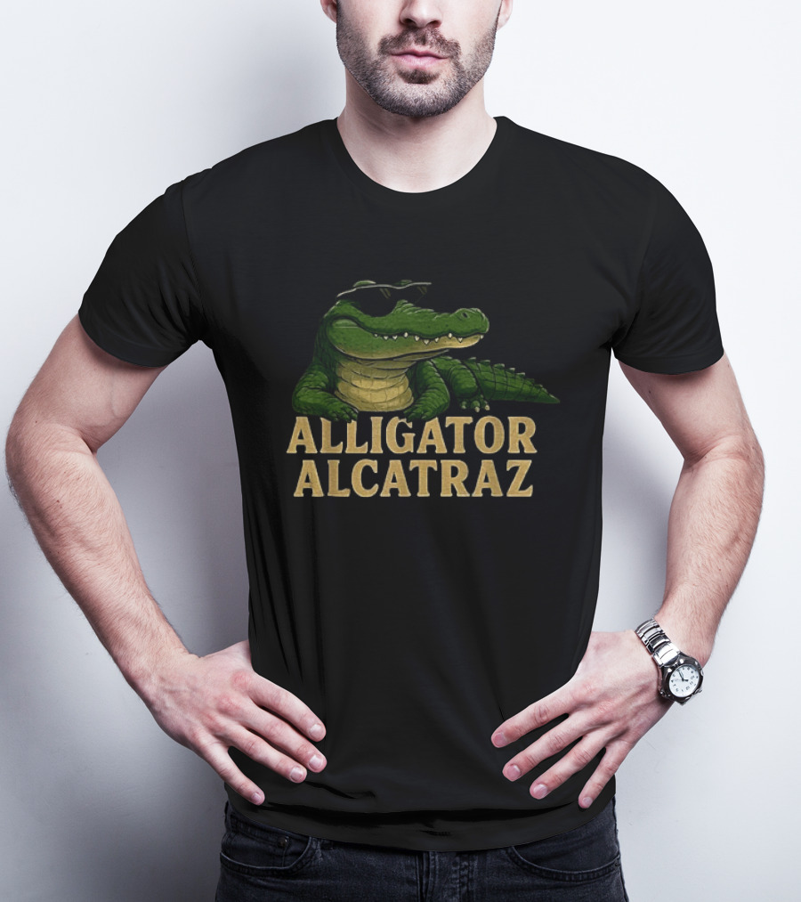Alligator Alcatraz Sunglasses Meme Florida Humor T-Shirt