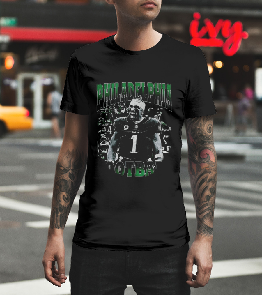 Philadelphia Eagles Football Jalen Hurts Shout Loudly Number 1 T-Shirt
