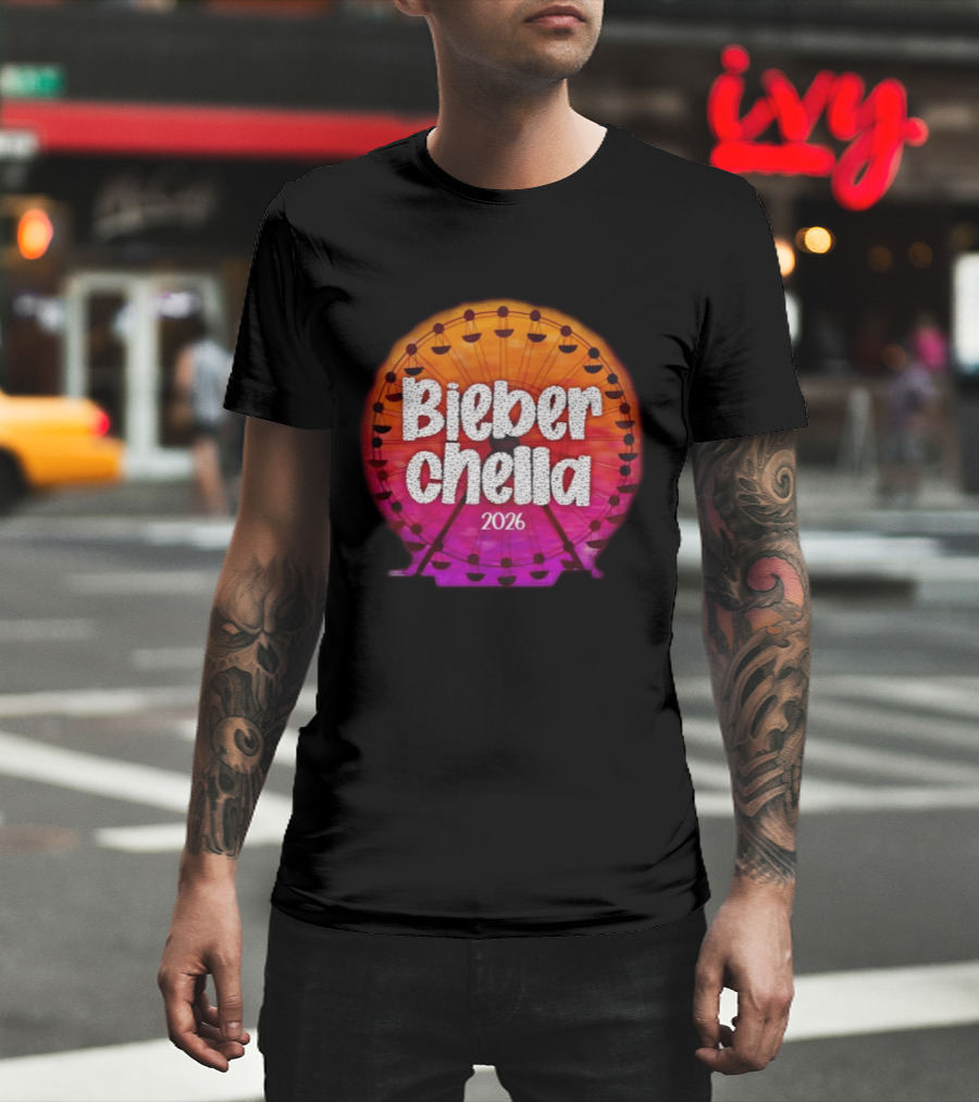 Bieberchella Coachella Ferris Wheel Summer Concert 2026 T-Shirt