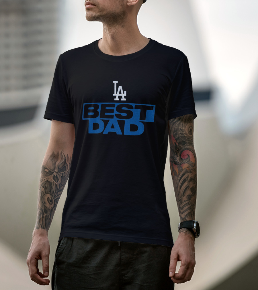 Los Angeles Dodgers Best Dad LA Father's Day MLB T-Shirt