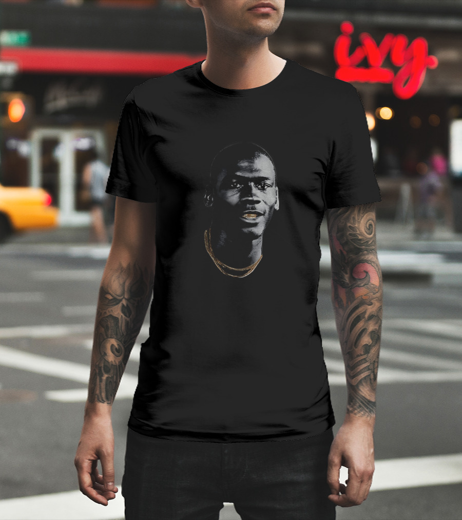 Michael Jordan Big Head Gold Teeth Chicago Bulls NBA Basketball T-Shirt
