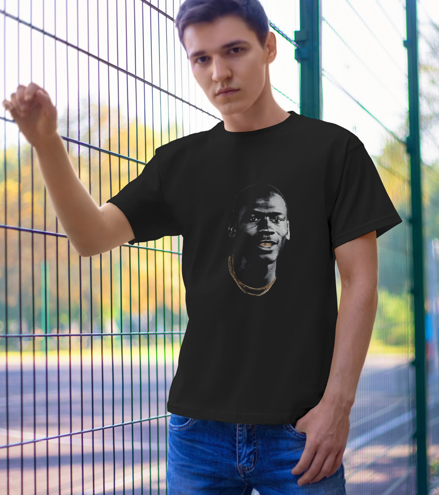 Michael Jordan Big Head Gold Teeth Chicago Bulls NBA Basketball T-Shirt